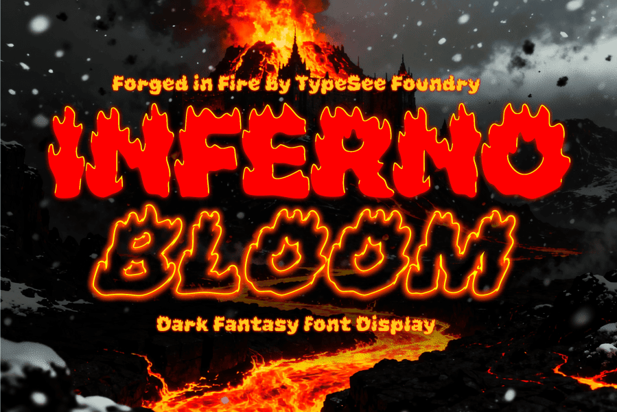 Inferno Bloom Font Family · 1001 Fonts