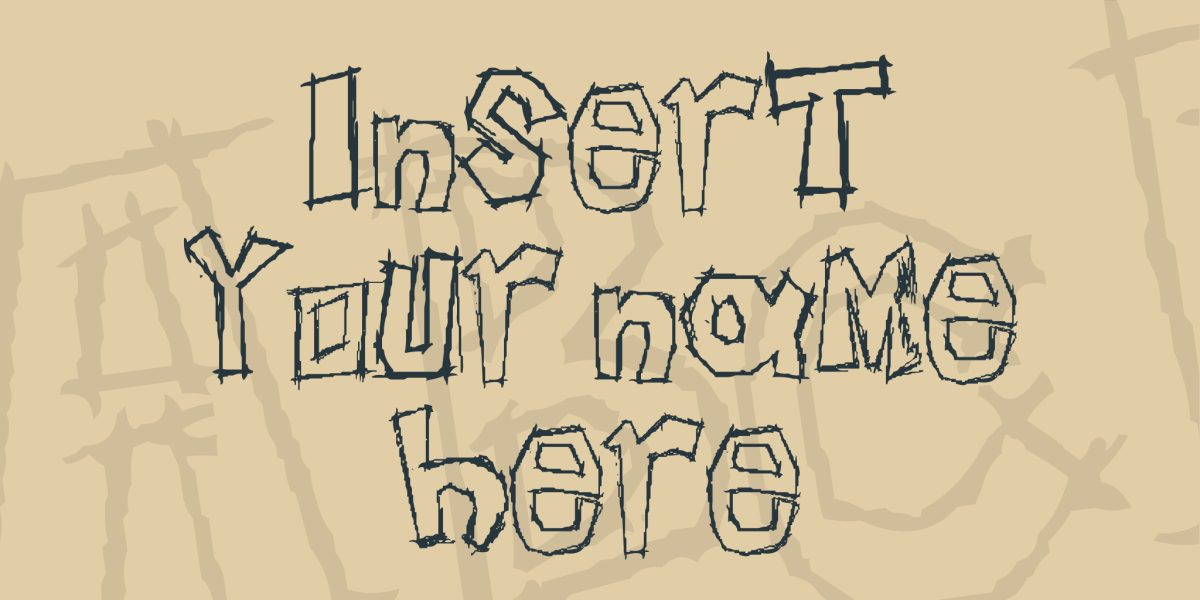 Insert your name here Font · 1001 Fonts
