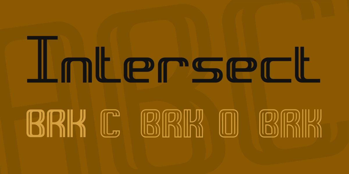 Intersect Font Family · 1001 Fonts