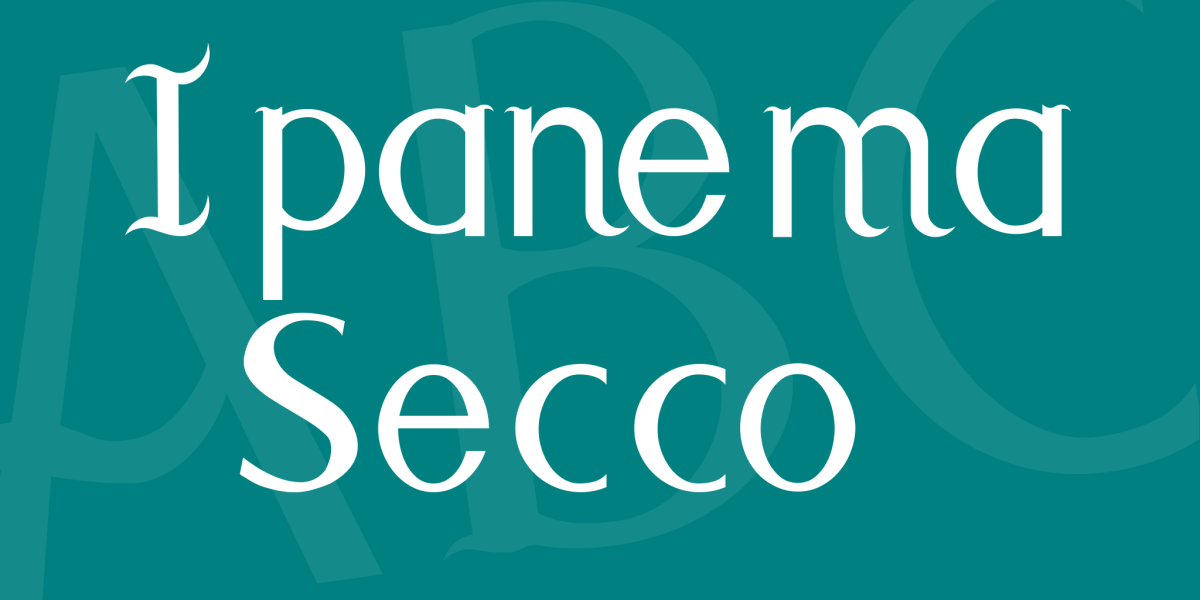 Ipanema Secco Font · 1001 Fonts