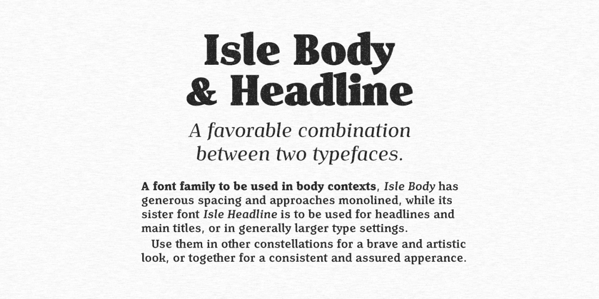 Isle Body PERSONAL USE Font Family · 1001 Fonts