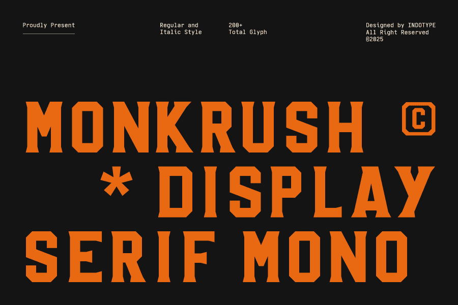 1 Free Monkrush, Mono Font · 1001 Fonts