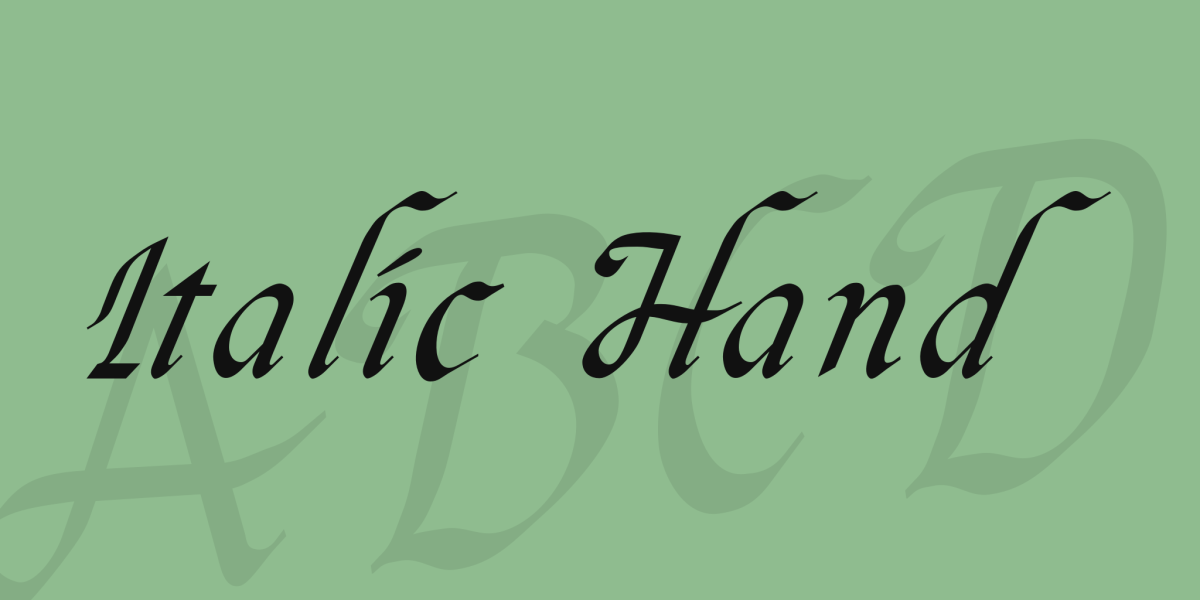 Italic Hand Font · 1001 Fonts