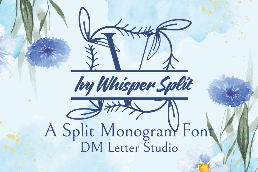 Ivy Whisper Split Monogram Font · 1001 Fonts