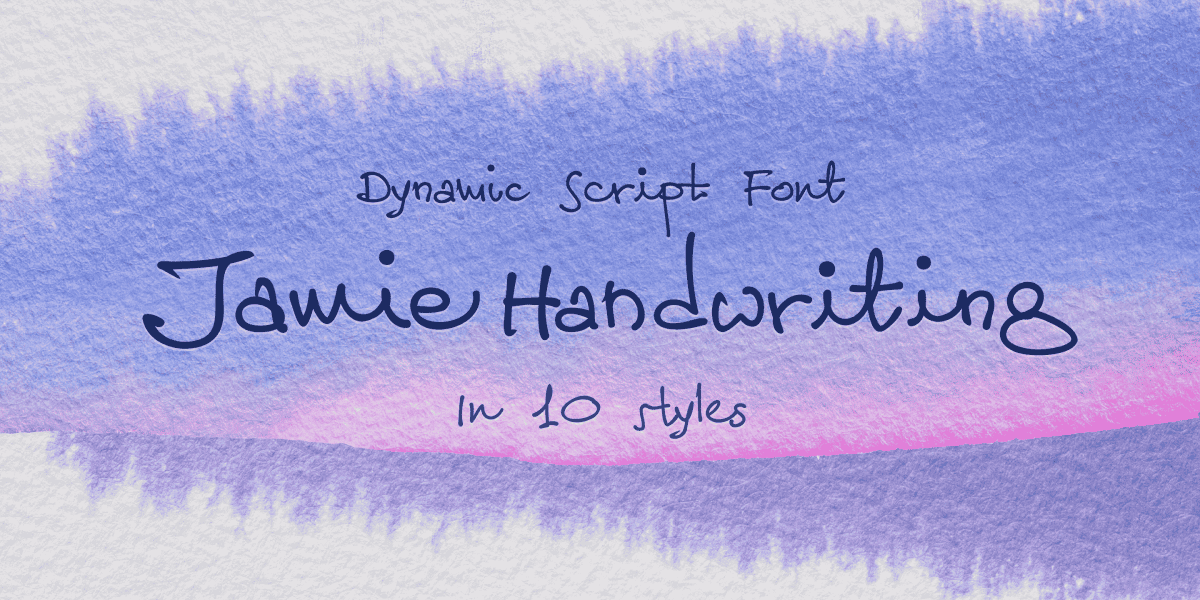 Jamie Handwriting PERSONAL USE Font Family · 1001 Fonts