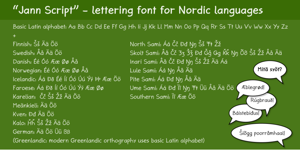 Jann Script Font Family · 1001 Fonts