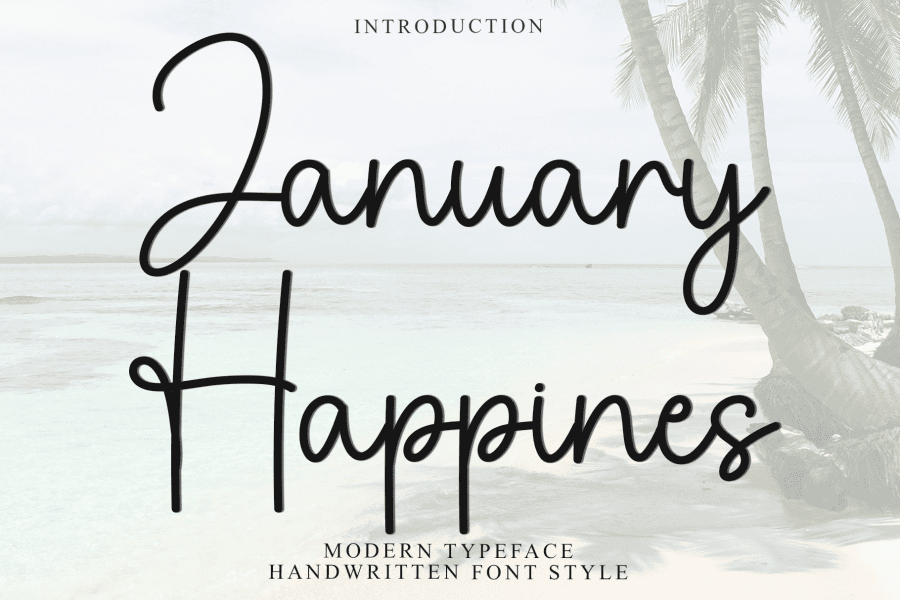 January Happines Font · 1001 Fonts