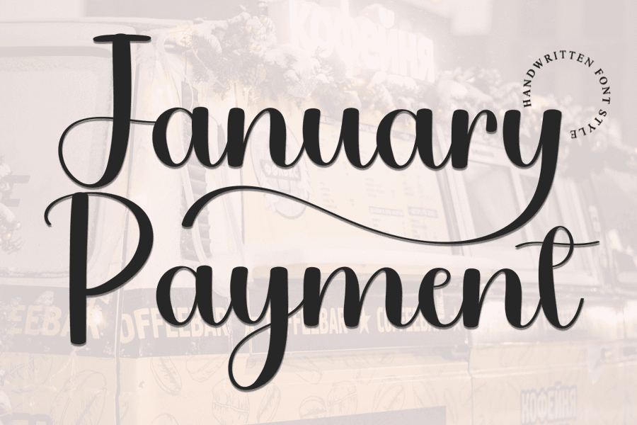 January Payment Font · 1001 Fonts