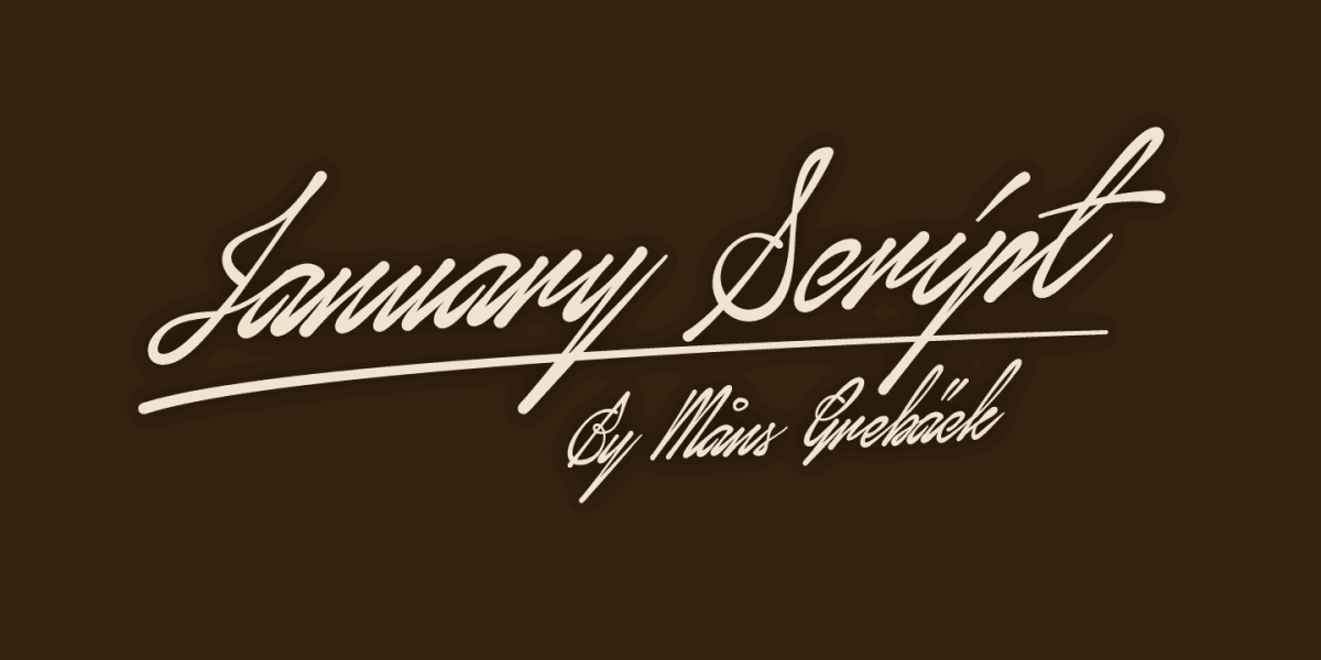 January Script Personal Use Font · 1001 Fonts