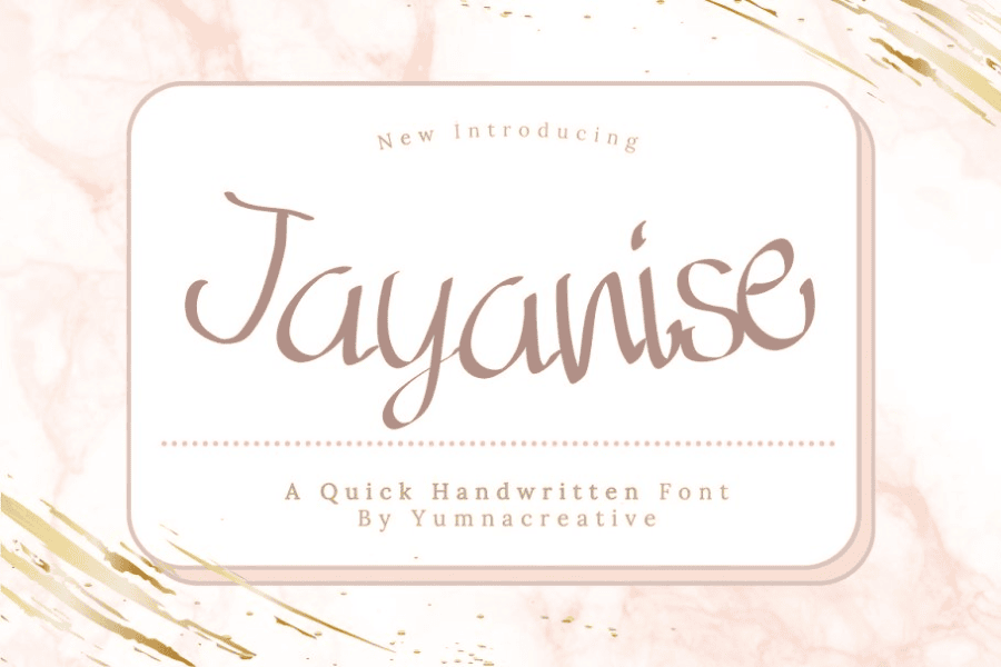 Jayanise Font · 1001 Fonts