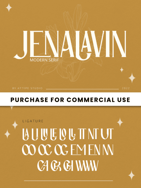 Jenalavin Font · 1001 Fonts