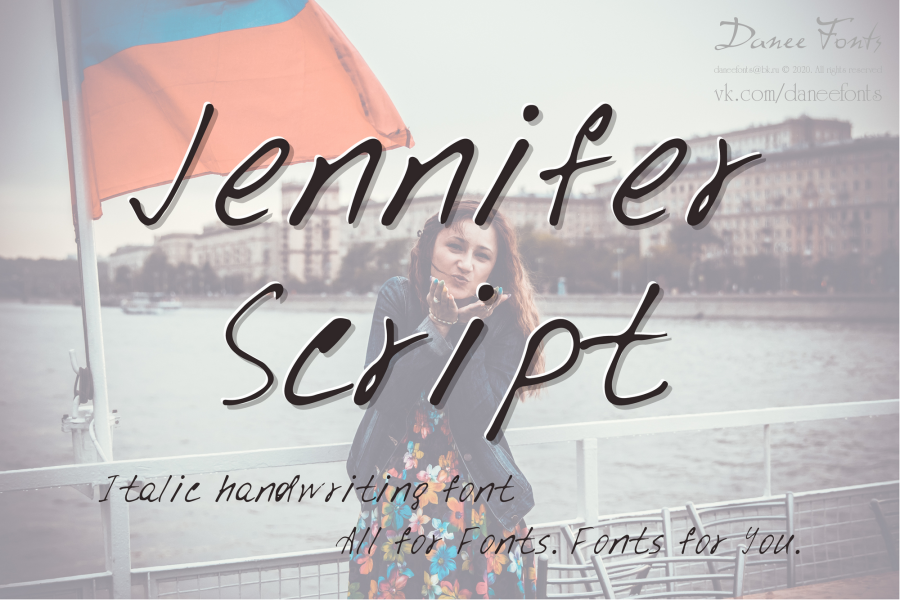 Jennifer Script Font · 1001 Fonts