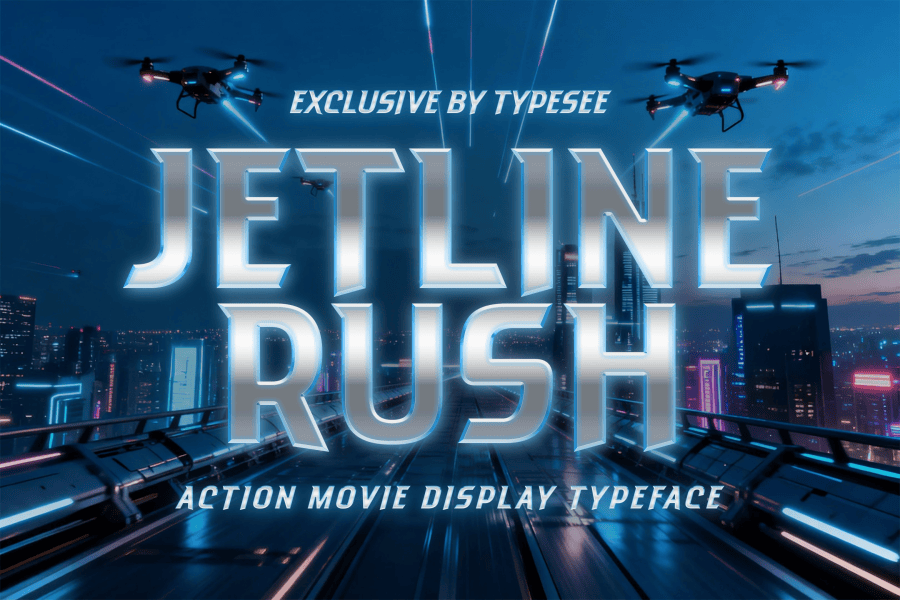 Jetline Rush Font Family · 1001 Fonts