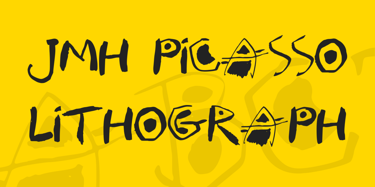 JMH PICASSO LITHOGRAPH 1964 Font · 1001 Fonts