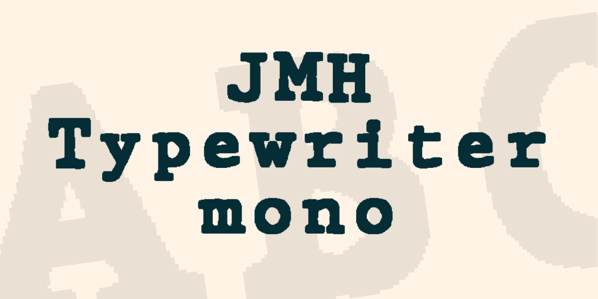 JMH Typewriter mono Font Family · 1001 Fonts