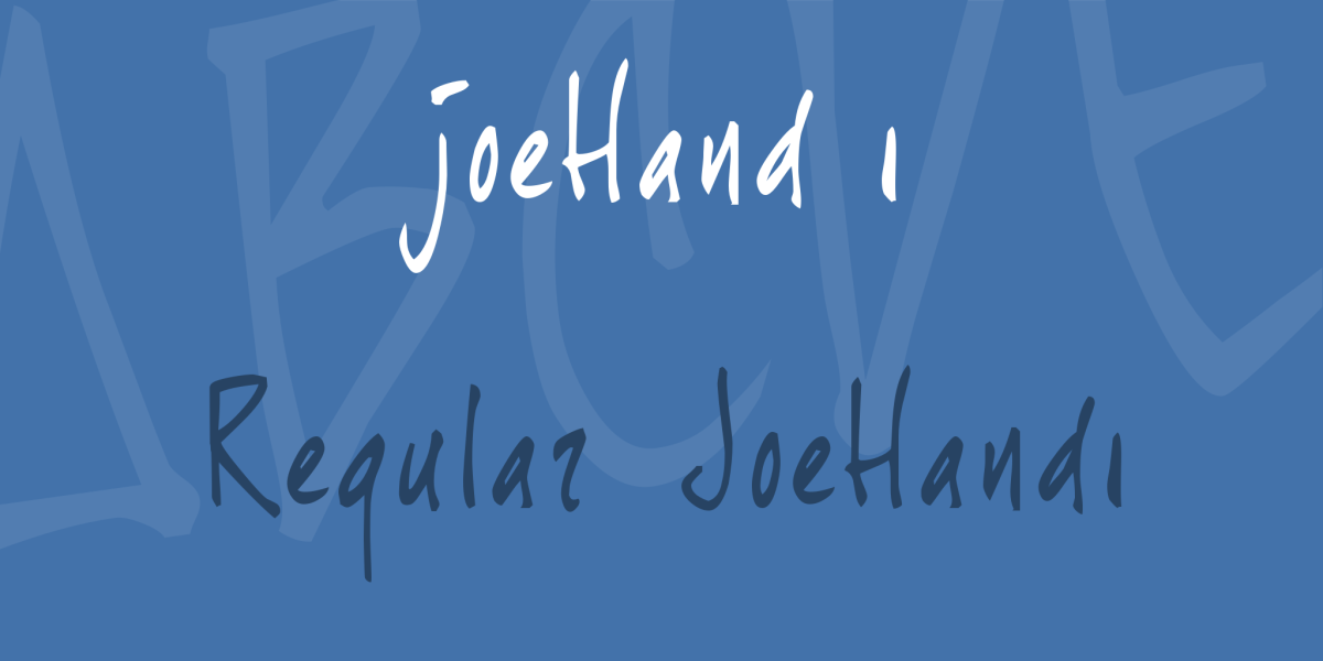 joeHand 1 Font Family · 1001 Fonts
