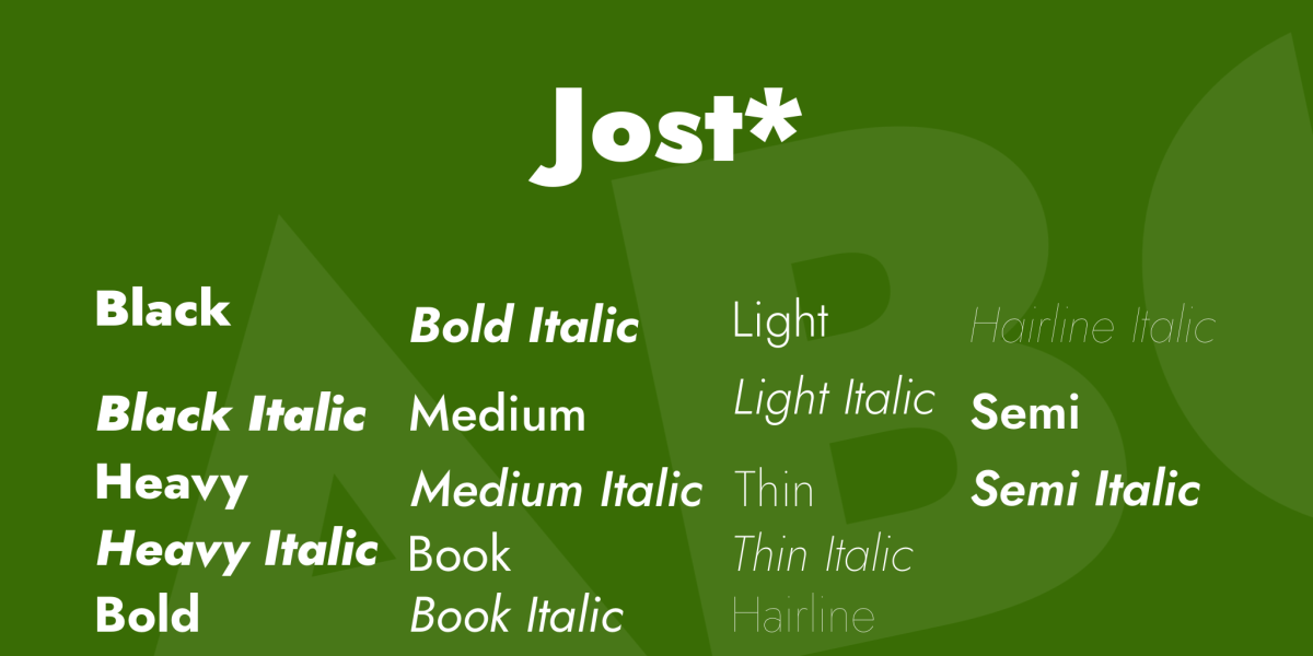 Jost* Font Family · 1001 Fonts