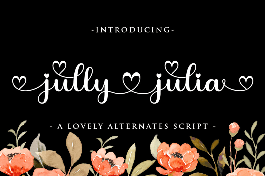 jully julia Font · 1001 Fonts