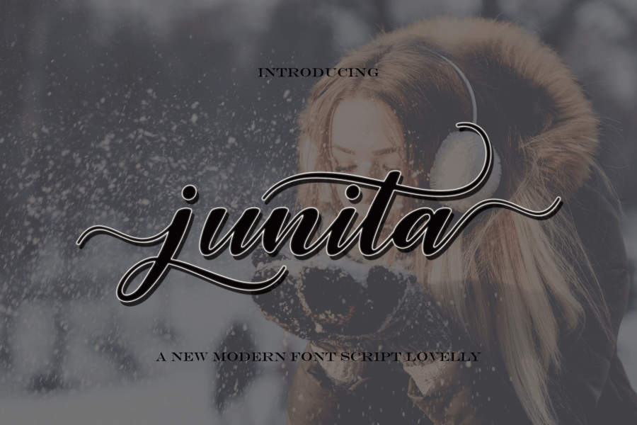 junita script Font · 1001 Fonts