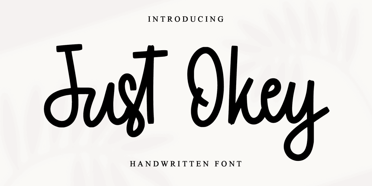 Just Okey - Personal Use Font · 1001 Fonts
