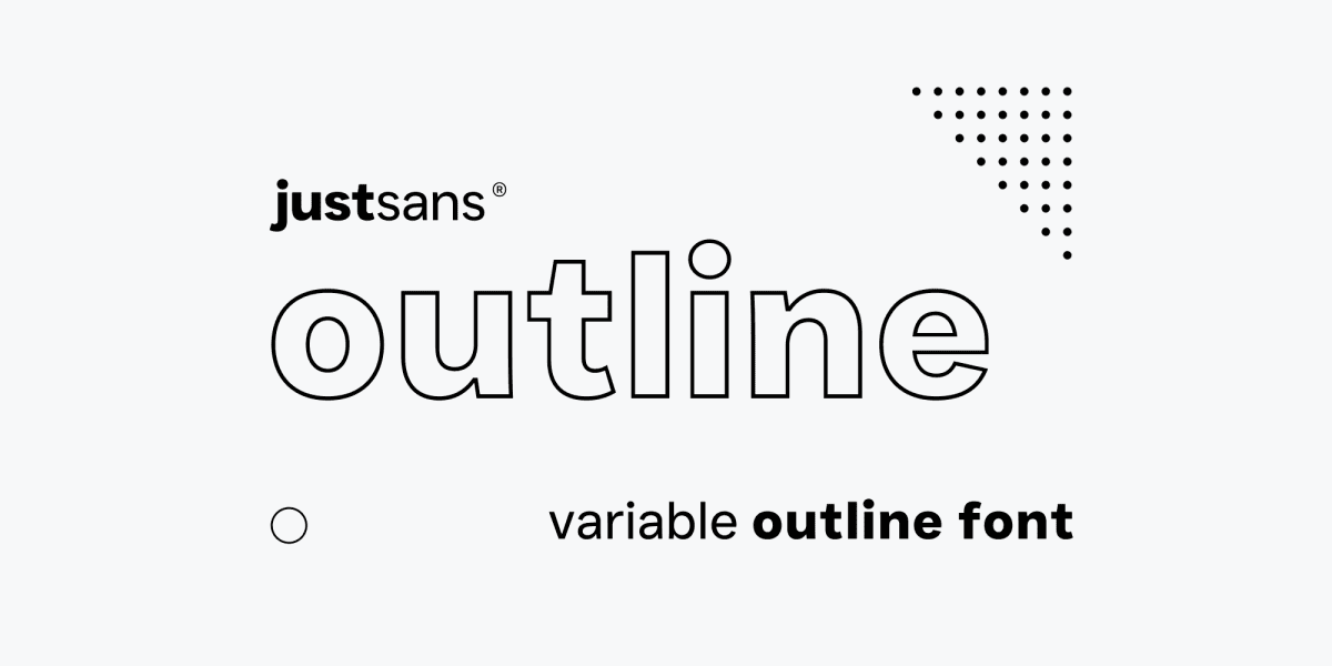 JUST Sans Outline Font Family · 1001 Fonts