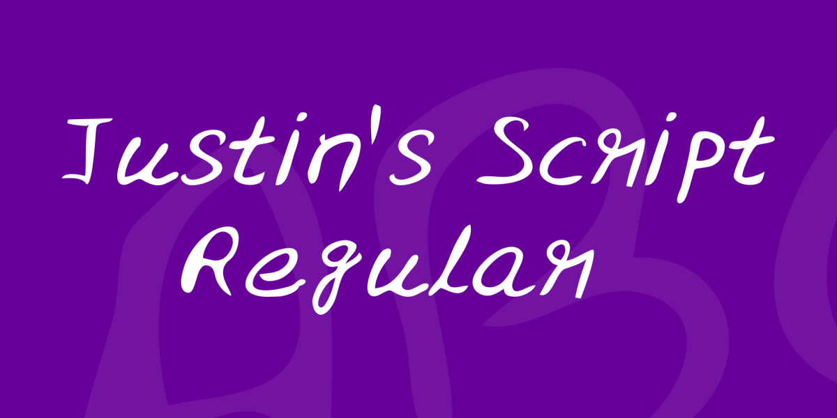 Justin's Script Font · 1001 Fonts
