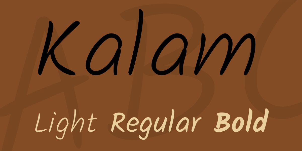 Kalam Font Family · 1001 Fonts