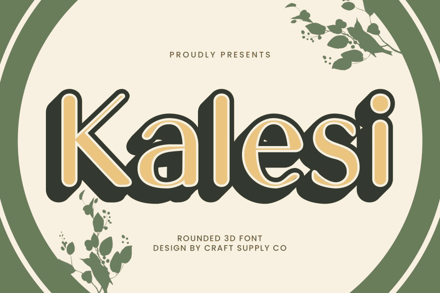 Kalesi Rounded Extrude Right Demo Font · 1001 Fonts