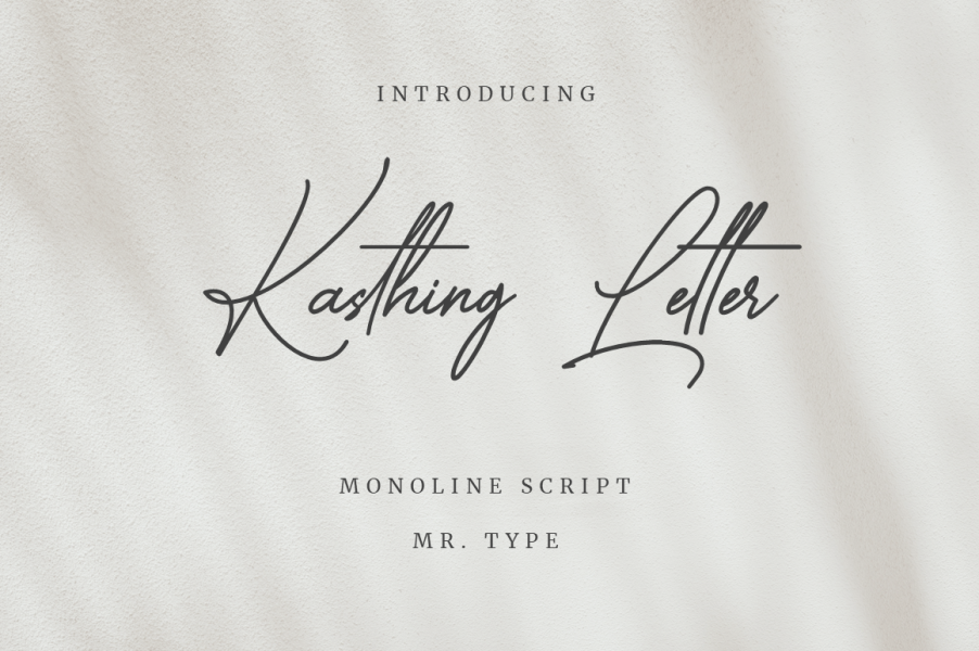 Kasthing Letter Font · 1001 Fonts
