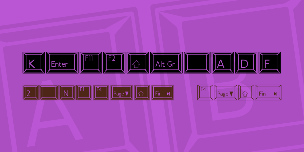 5 Free Keyboard Fonts · 1001 Fonts