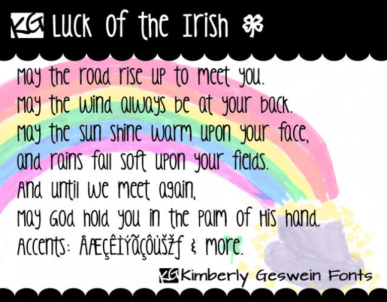 KG Luck of the Irish Font · 1001 Fonts