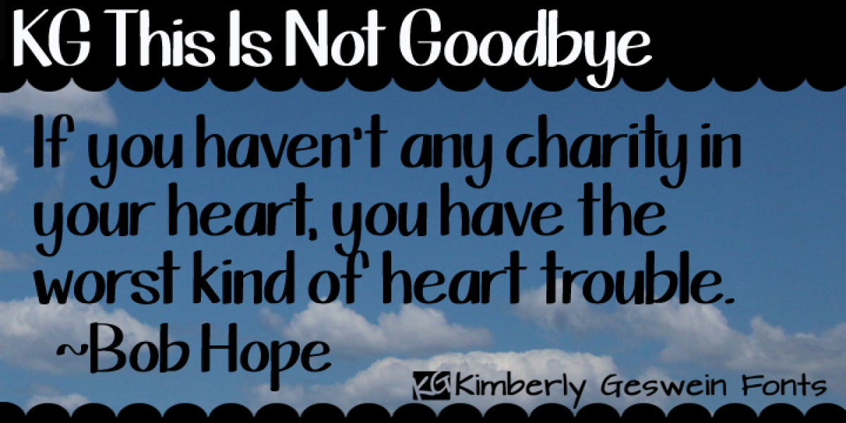 KG This Is Not Goodbye Font · 1001 Fonts