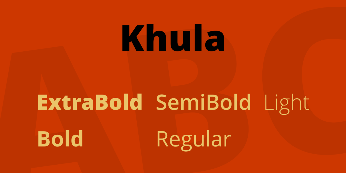 Khula Font Family · 1001 Fonts