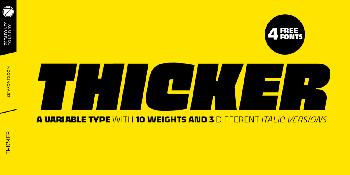 Thicker Trial Font Family · 1001 Fonts