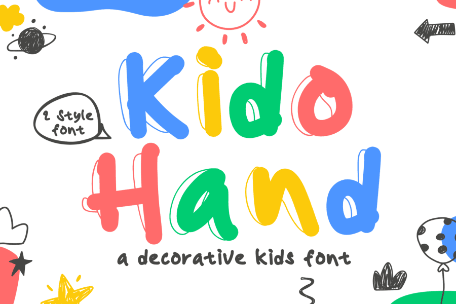 Kido Hand Font Family · 1001 Fonts