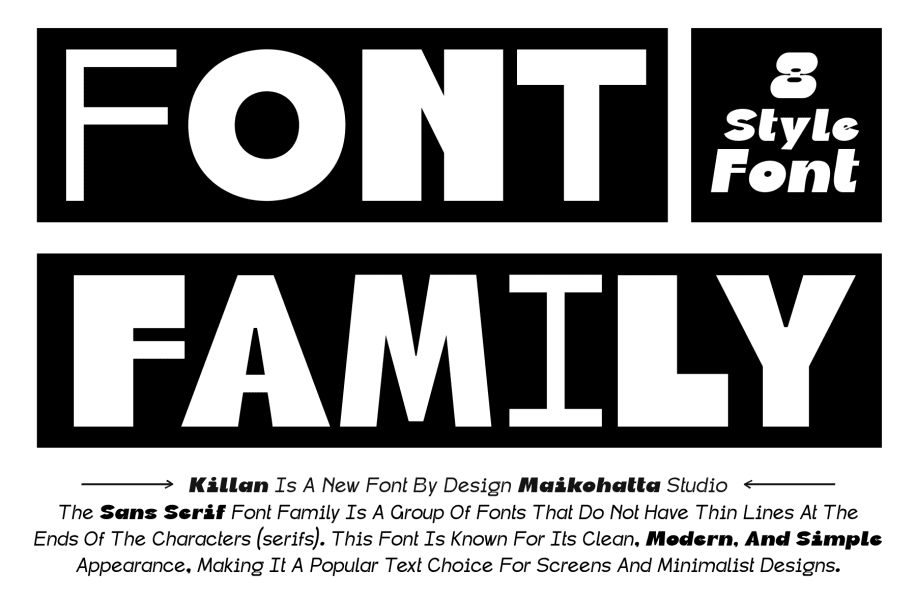 Killan Font Family · 1001 Fonts