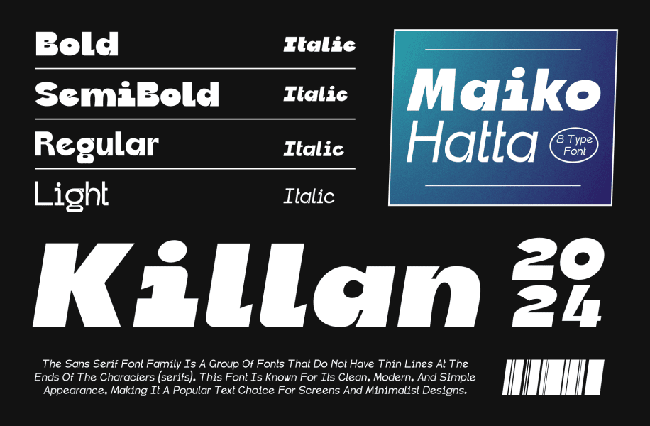 Killan Font Family · 1001 Fonts
