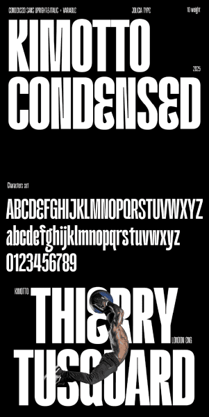 Kimotto Condensed Font · 1001 Fonts