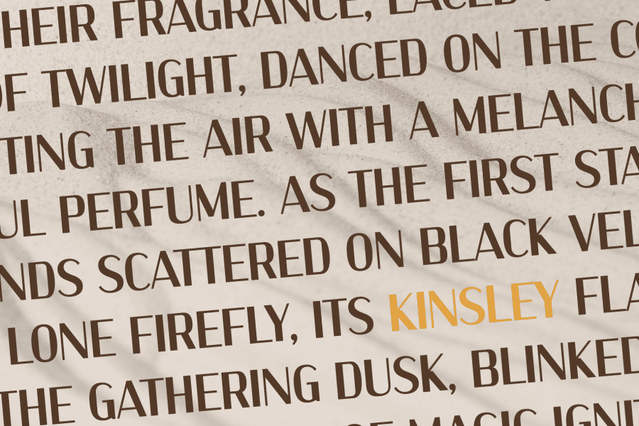 Kinsley DEMO Font · 1001 Fonts