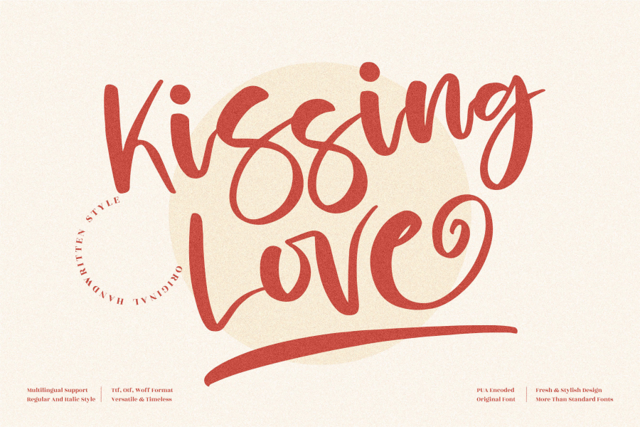 Kissing Love Font Family · 1001 Fonts