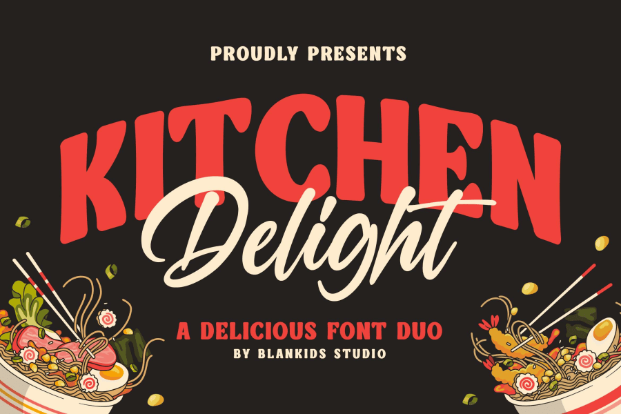 Kitchen Delight Font Family · 1001 Fonts