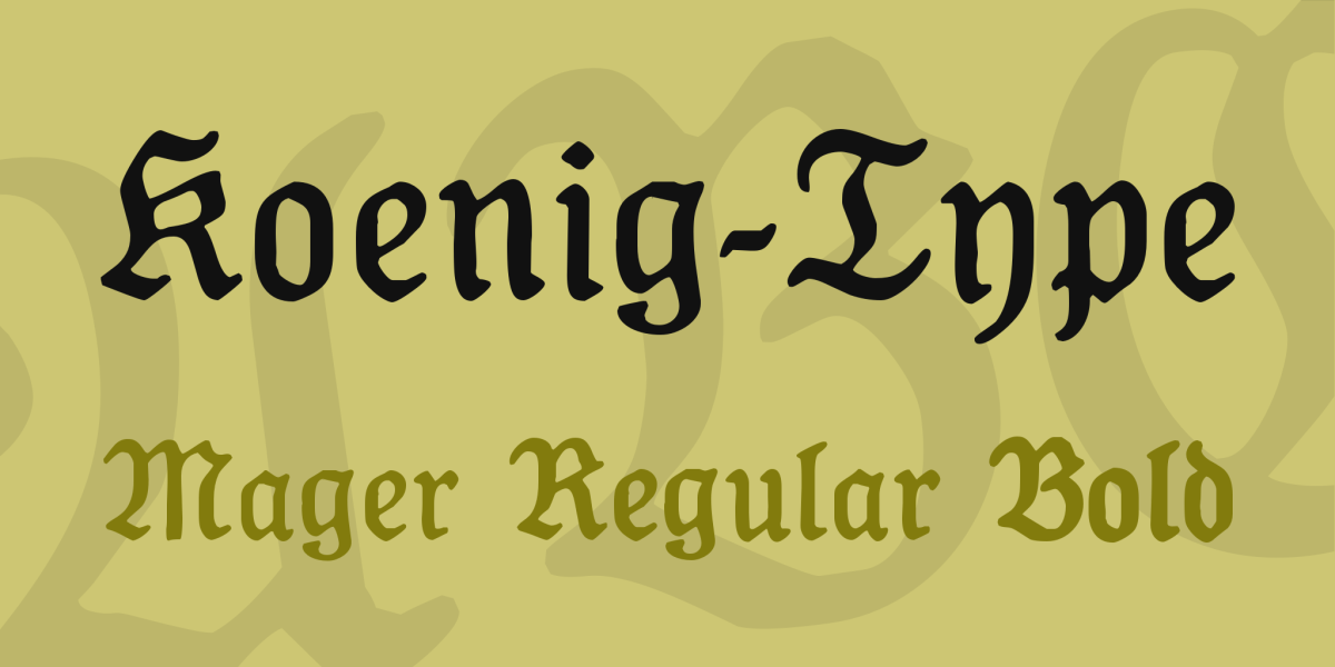Koenig-Type Font Family · 1001 Fonts