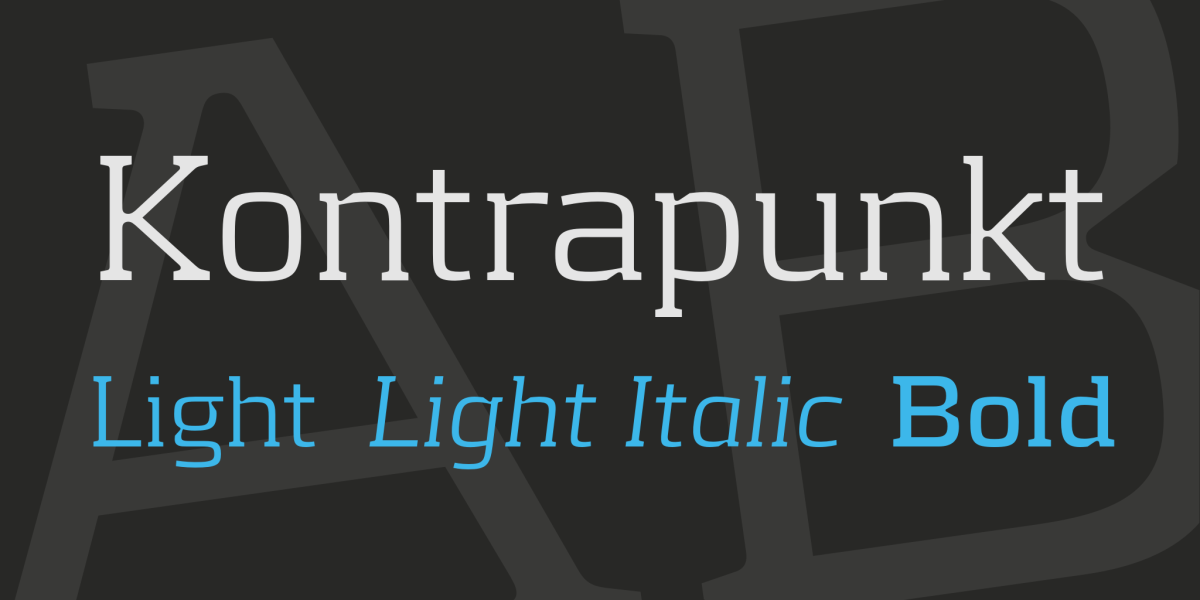 Kontrapunkt Font Family · 1001 Fonts