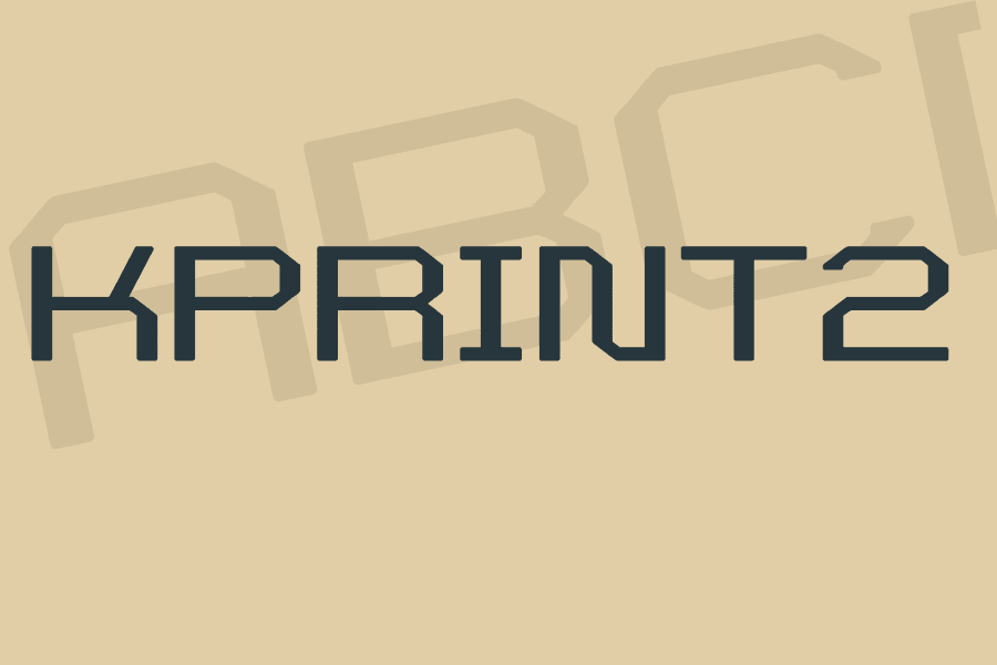 KPRINT2 Font · 1001 Fonts