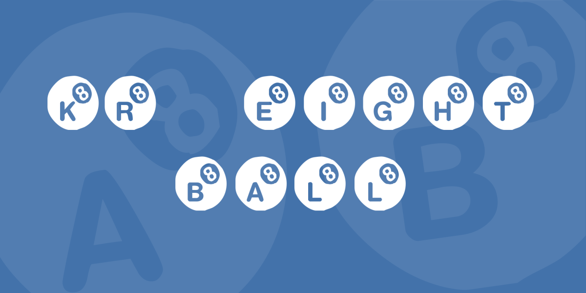 KR Eight Ball Font · 1001 Fonts