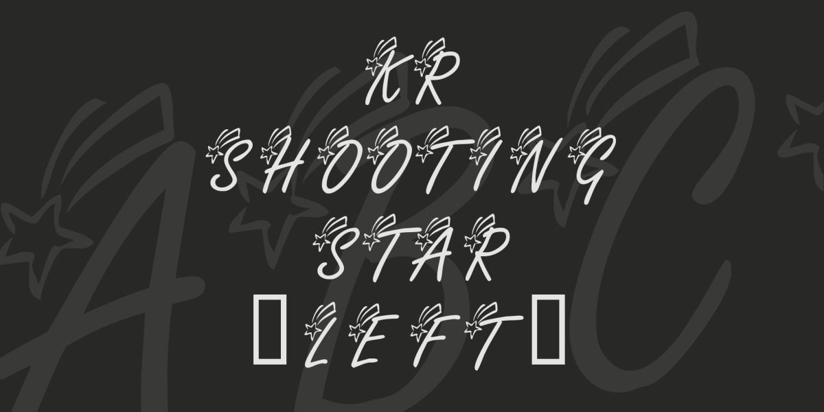 KR Shooting Star (Left) Font · 1001 Fonts