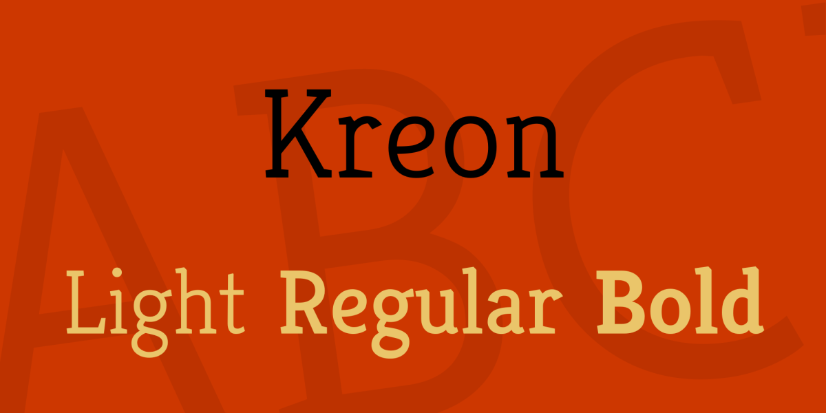 Kreon Font Family · 1001 Fonts