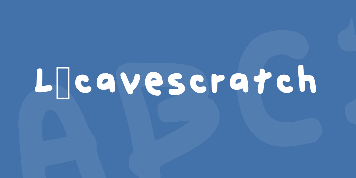 L_cavescratch Font · 1001 Fonts