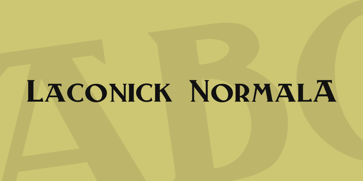 Laconick-NormalA Font · 1001 Fonts