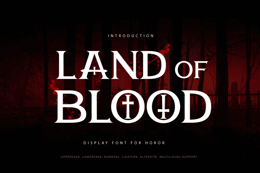 Land of Blood Trial Font · 1001 Fonts